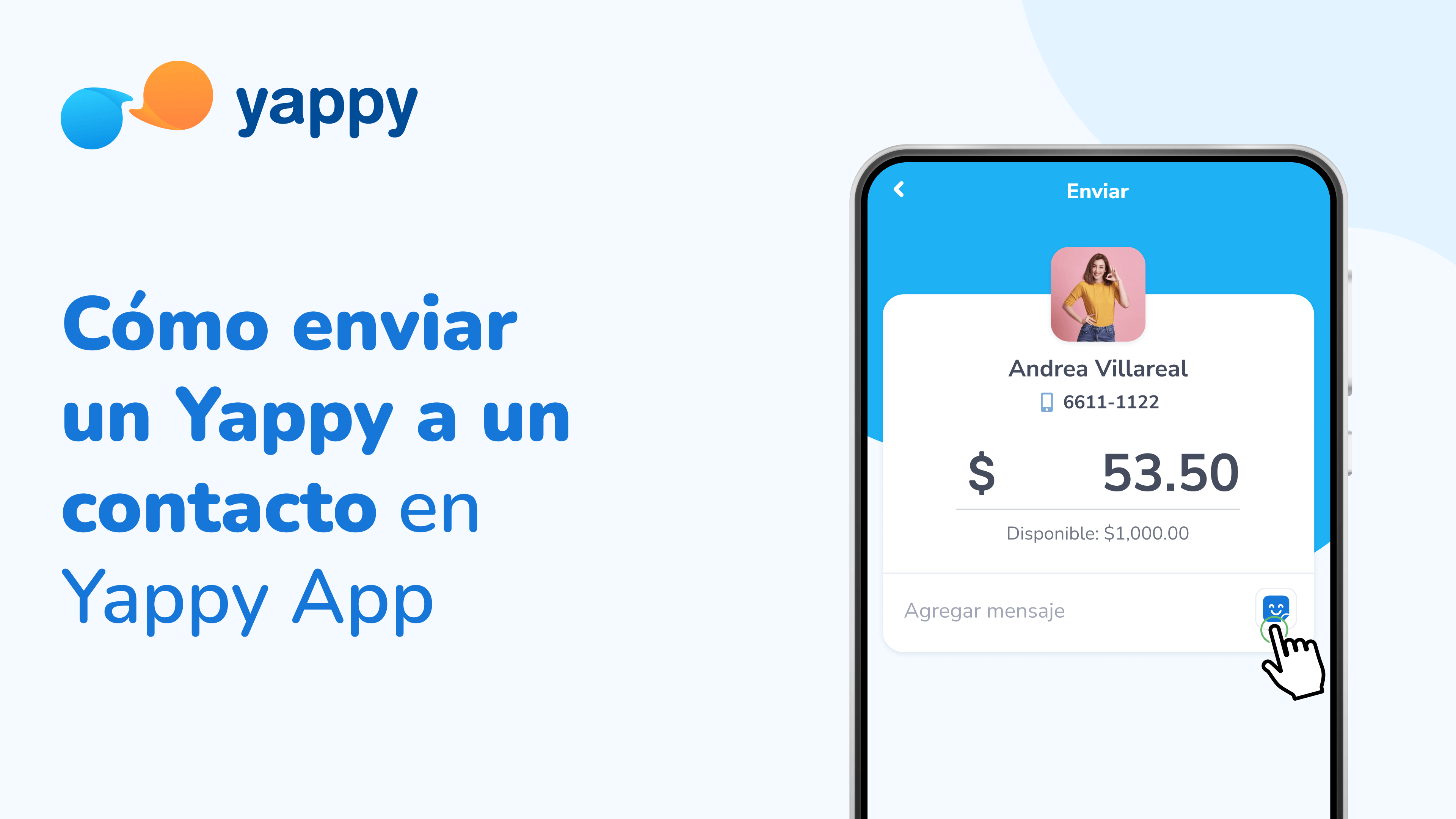 Cómo enviar un Yappy a un contacto en Yappy App - Yappy